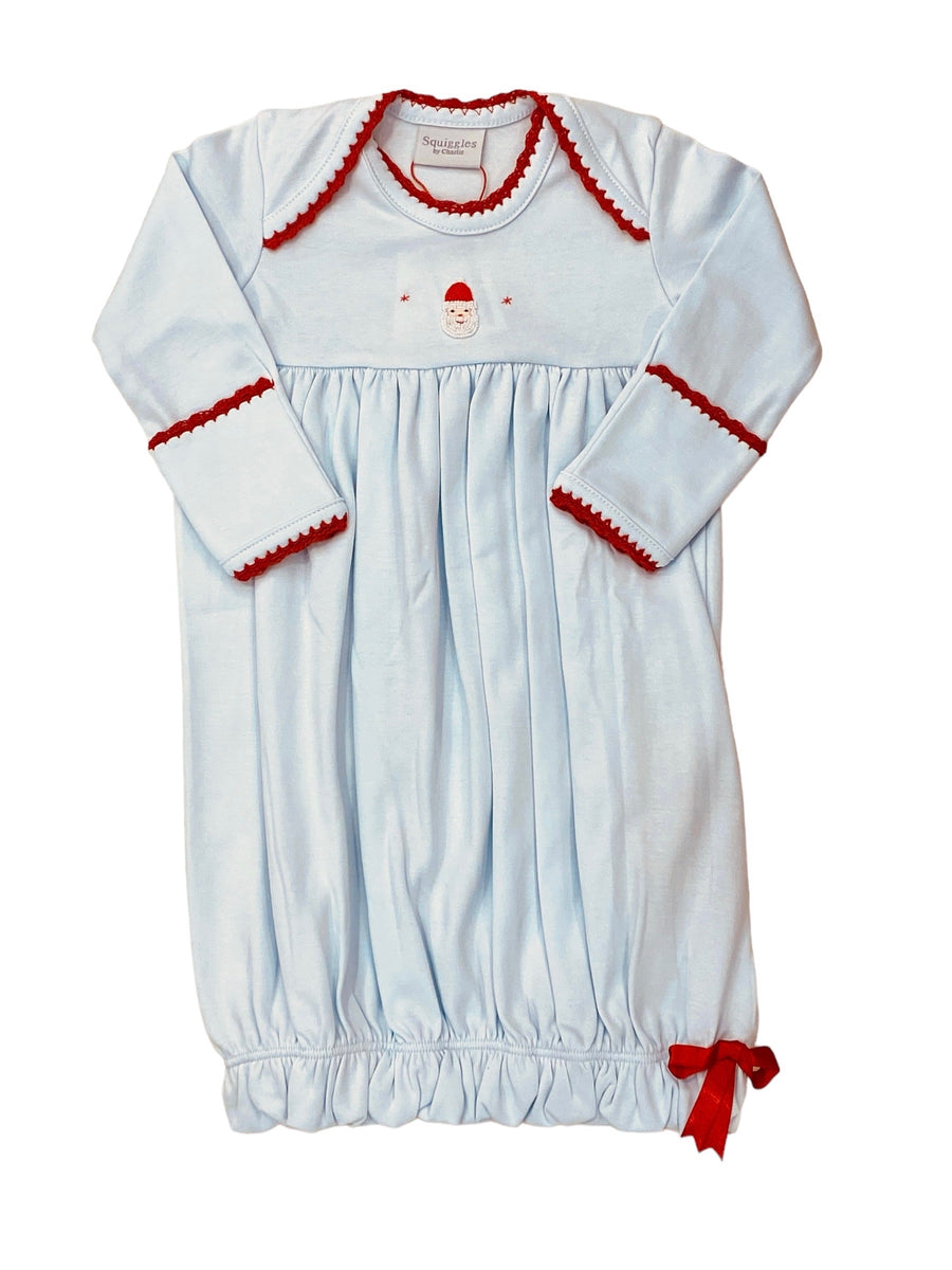 MINI SANTA FACE GOWN - BLUE – MiMi Kids