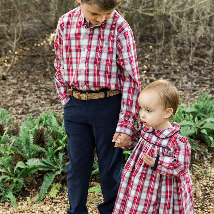 ROSCOE BUTTON DOWN - CRANBERRY – MiMi Kids