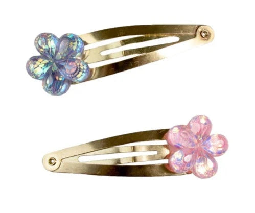 SHIMMER FLOWER HAIR CLIPS – MiMi Kids