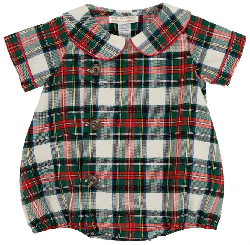 BROCK BUBBLE AIKEN PLACE PLAID WITH RICHMOND RED AND TORTOISE BUTTONS ...