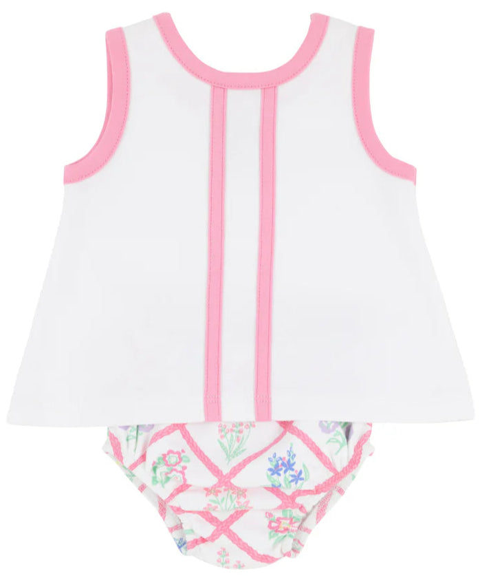 MARY SIMMS BLOOMER SET - FRENCH COUNTRY FLORAL WITH WORTH AVENUE WHITE ...