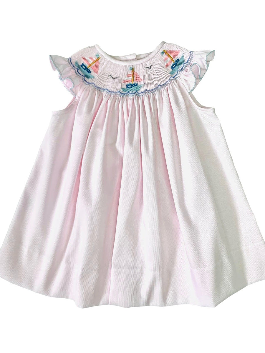 LULU BEBE EMMA SAILBOAT SMOCKED BISHOP DRESS – MiMi Kids